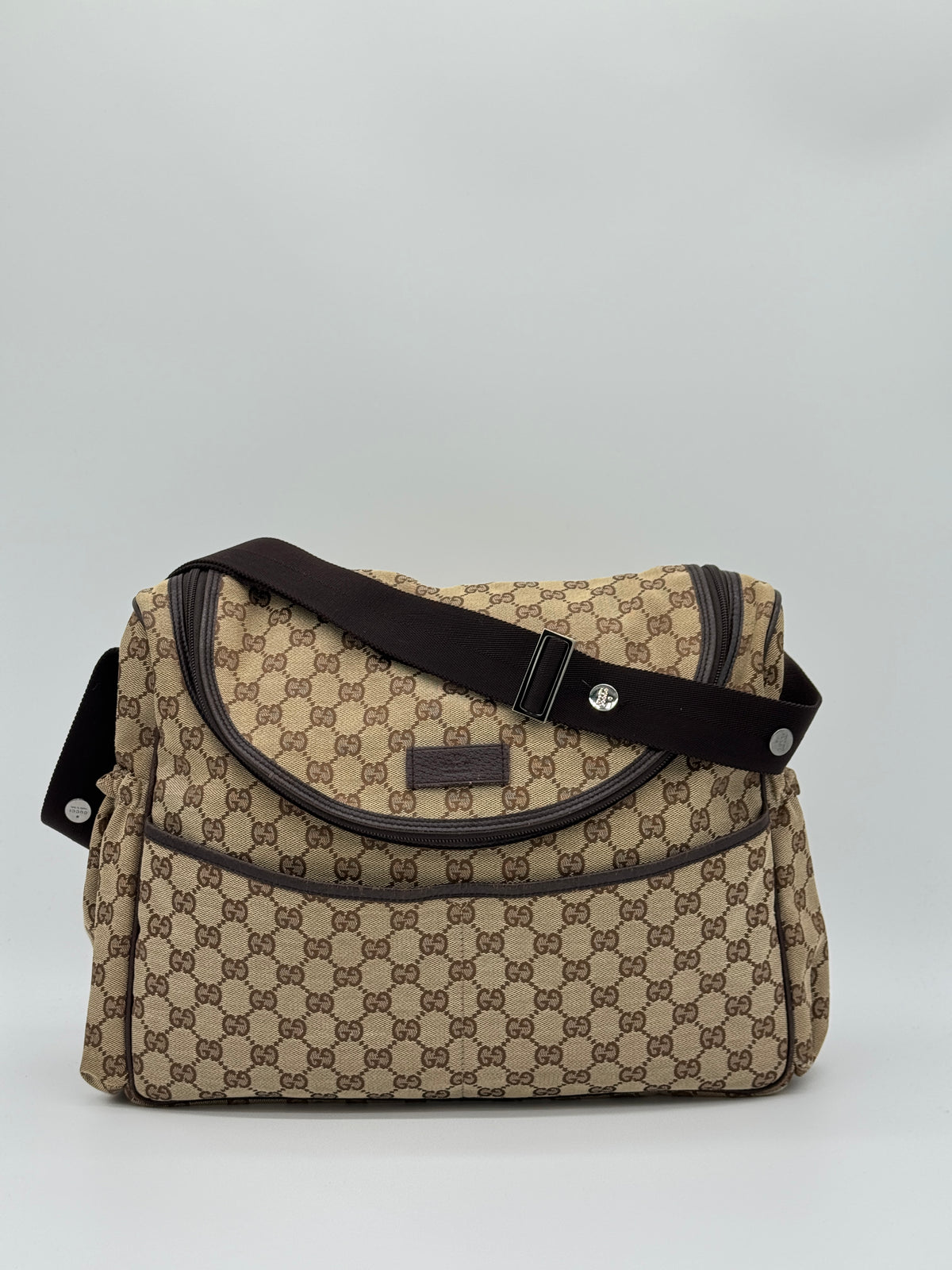 Pre-loved Gucci Canvas Diaper Bag | Pepper Luxury Vintage
